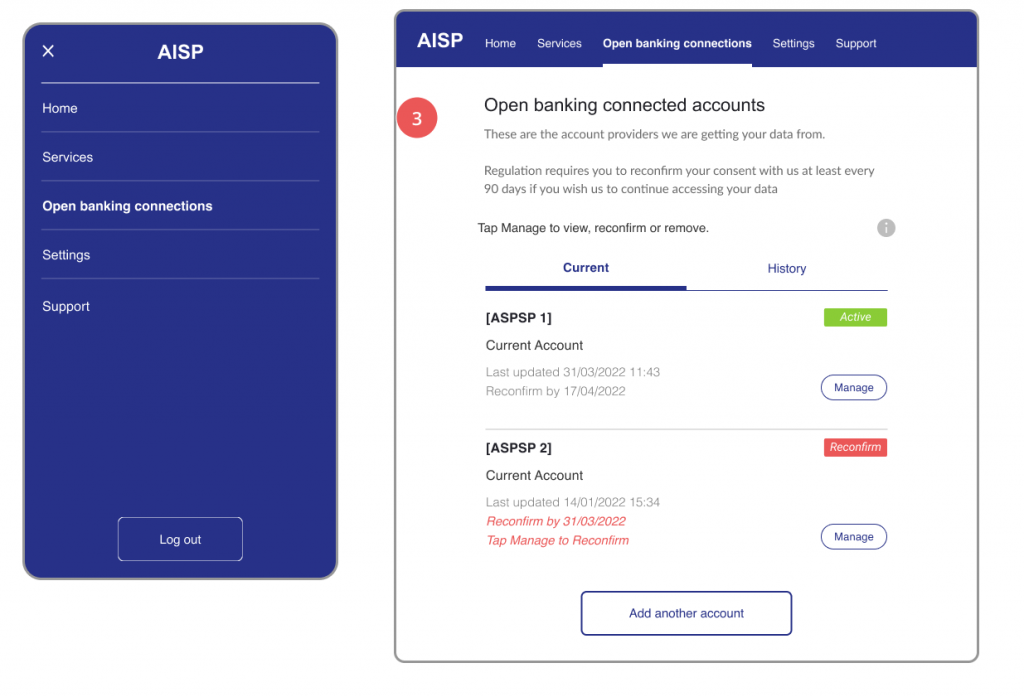 AIS Consent Dashboard - Open Banking Standards
